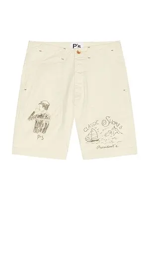 President's Bermuda Fatigue Shorts With Graphic Detail