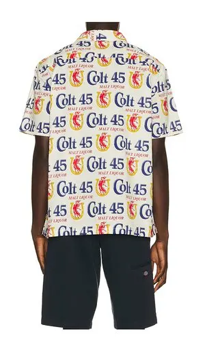 Brixton X Colt 45 Short Sleeve Shirt In White