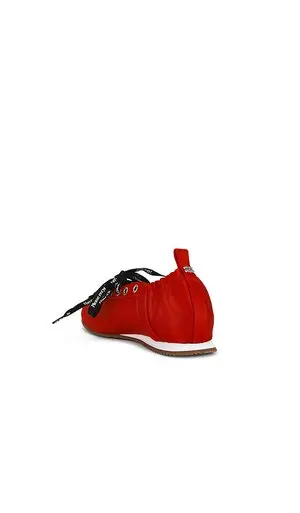 GANNI Lace Up Ballerina Sneaker - Goji Berry