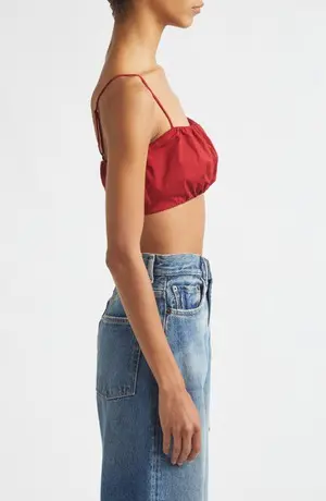 Staud Fiore Stretch Cotton Bralette Top