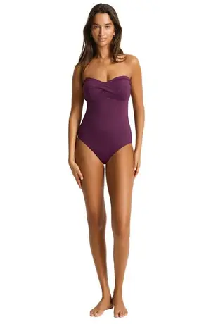 SEA LEVEL Essentials Edit Twist One-piece Swimsuit