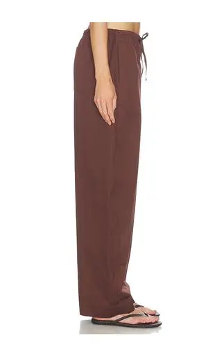 EAVES Lana Barrel Leg Pant - Chocolate