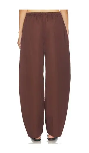 EAVES Lana Barrel Leg Pant - Chocolate