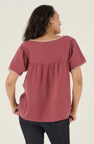 CACHE COEUR Soraya Maternity And Nursing Blouse - Plum