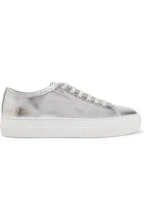 COMMON PROJECTS Tournament Metallic Leather Sneakers
