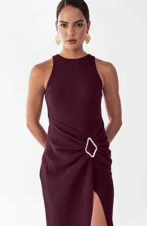 BWLDR Soraye Midi Dress - Wine