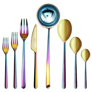 MEPRA Linea Flatware Set43 Pieces Rainbow
