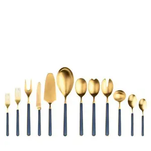 MEPRA Fantasia Ice Gold Flatware Set67 Pieces - Cobalt