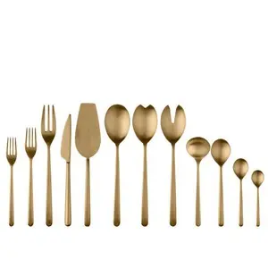 MEPRA Linea Flatware Set67 Pieces Ice Gold