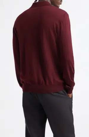 Valentino Garavani Vlogo Virgin Wool Polo Sweater - Wine