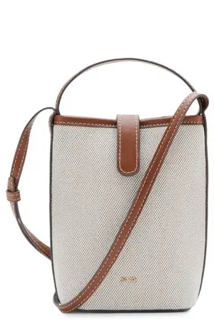 Mango Canvas Phone Crossbody Bag
