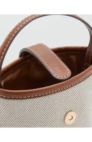 Mango Canvas Phone Crossbody Bag