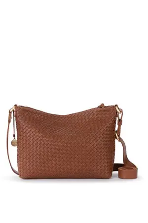 THE SAK Melrose Crossbody Woven Leather Bag - Cognac Woven