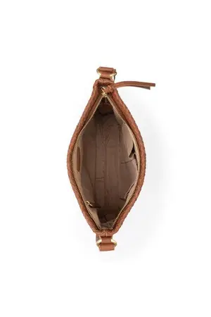 THE SAK Melrose Crossbody Woven Leather Bag - Cognac Woven