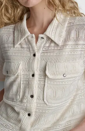 Dkny Open Stitch Button-up Shirt