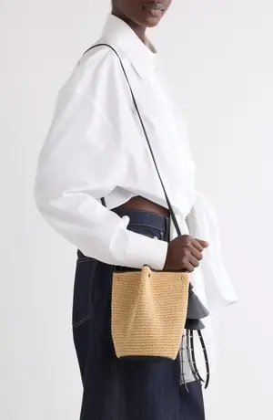 Givenchy Nano Snap Raffia Bucket Bag