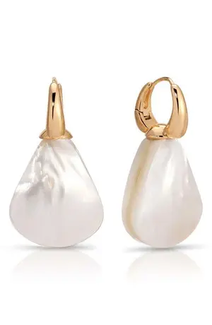 Ettika Sun Kissed Mother-of-pearl Drop Earrings - Gold