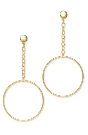 Ramy Brook Lea Drop Hoop Earrings - Gold