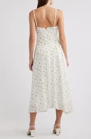 Lulus Floral Print Midi Dress