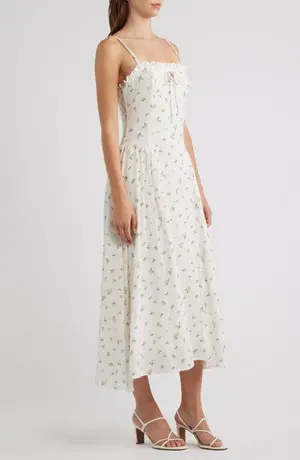 Lulus Floral Print Midi Dress