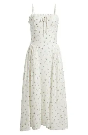 Lulus Floral Print Midi Dress