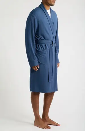 Nordstrom French Terry Robe - Blue Oasis