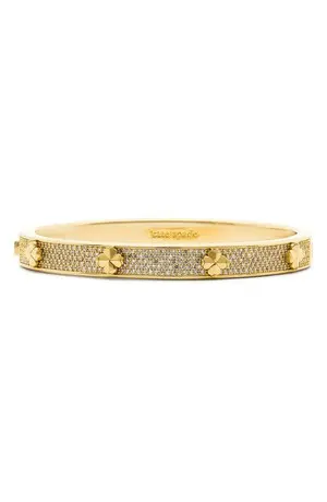 Kate Spade New York Pavé Hinge Bangle With Spade Flower Stations