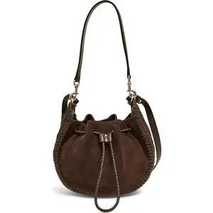 AIMEE All For Love Convertible Drawstring Bucket Bag - Fudge Suede