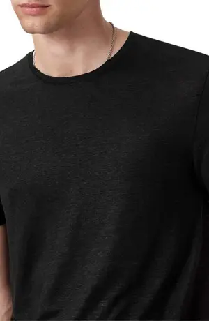 John Varvatos Mott Linen T-shirt - Black