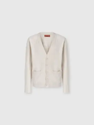 Missoni Wool And Cotton Chevron Cardigan With Pockets
