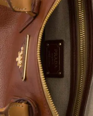 Prada Evasion Large Leather Top-handle Bag