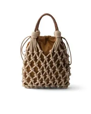 Prada Macramé Net Bucket Bag