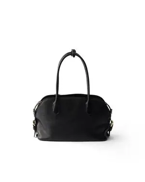 Prada Signet Medium Leather Tote Bag