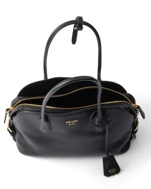 Prada Signet Medium Leather Tote Bag