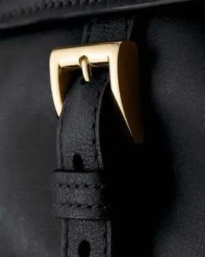 Prada Nappa Leather Wallet With Shoulder Strap - Black