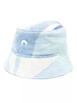 MARINE SERRE Regenerated Towels Bucket Hat - Blue