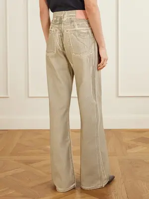 Acne Studios Printed Mid-rise Straight-leg Jeans - Green