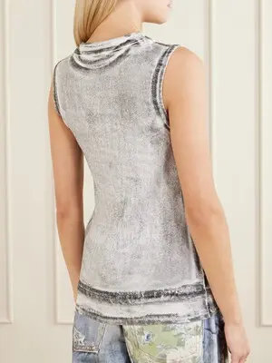 Acne Studios Elgie Printed Cotton-blend Top - Gray
