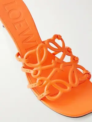 Loewe 45 Petal Anagram Leather Sandals - Orange