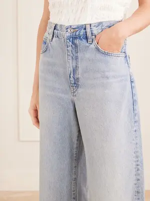 FRAME The Bow Crop High-rise Wide-leg Jeans