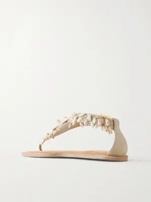Balmain Embellished Suede Sandals
