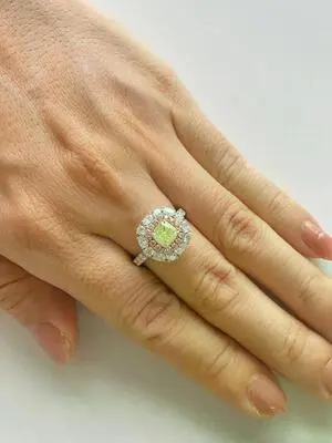 HYT JEWELRY 18k White Gold Diamond Ring - Silver