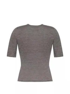 Adam Lippes Felix Short-sleeve Sweater - Grey