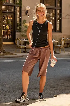 Free People Down The Bay Cotton Shorts