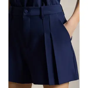 Ralph Lauren Stretch-twill Pleated Shorts - Refined Navy