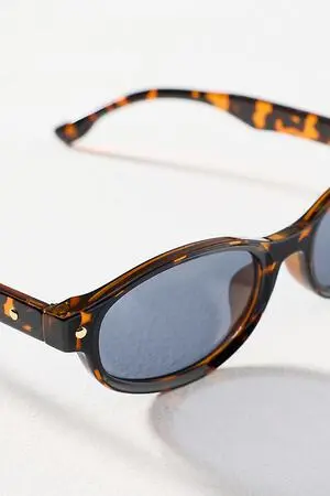 I-SEA Slim Oval Sporty Sunglasses - Tortoise