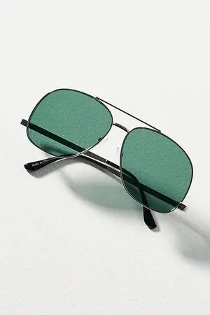 EYEKING Oversized Aviator Sunglasses - Silver/green