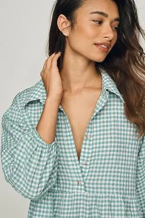 Maeve Bettina Tiered Mini Shirt Dress