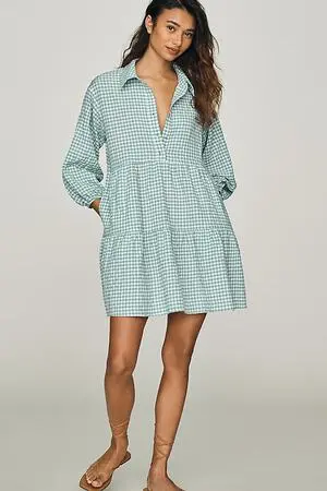 Maeve Bettina Tiered Mini Shirt Dress