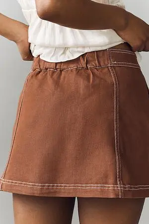 PILCRO Belted Wrap Skort